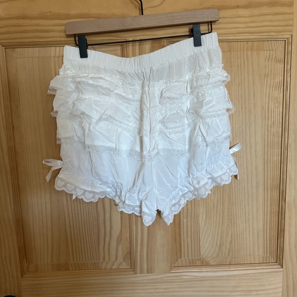 Shorts | White Lace Ruffle Women Bloomers | Poshmark